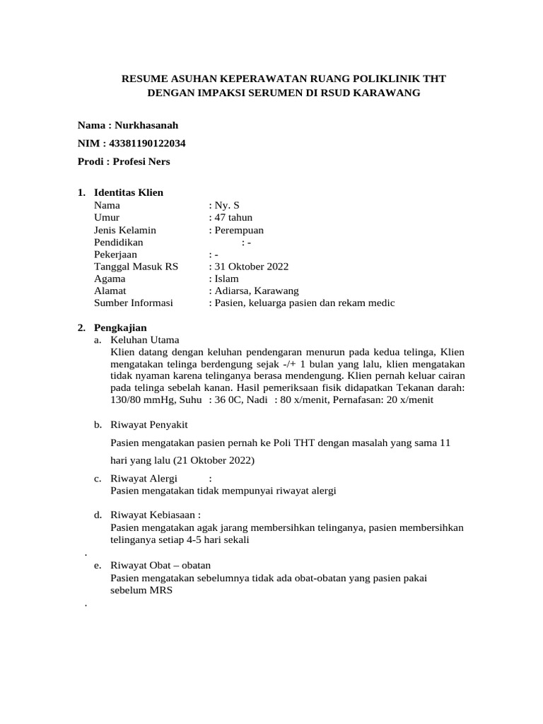 Resume THT Ana | PDF