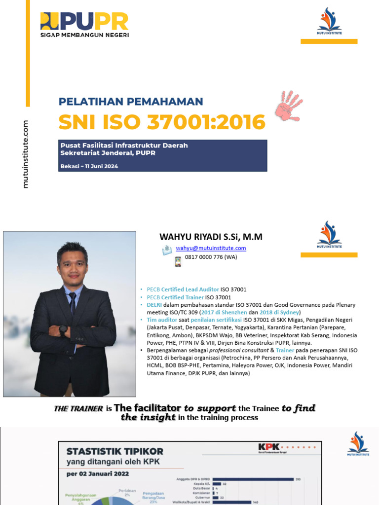 Pemahaman Sni Iso 37001-Pfid | PDF