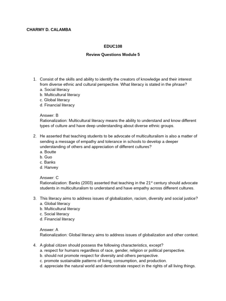 Review Questions Mod. 5 | PDF