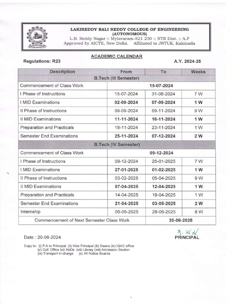 Academic Calendars 2024-25 | PDF