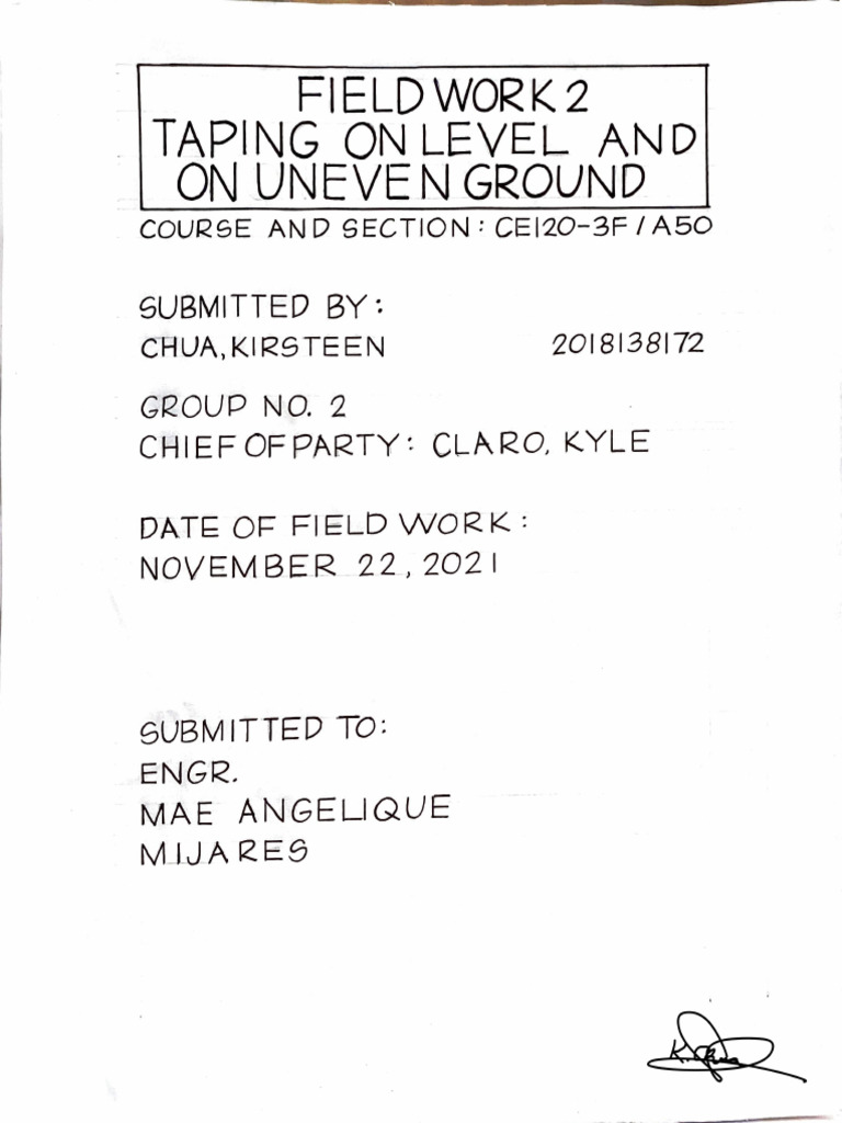 Group 2 Field Work 2 | PDF