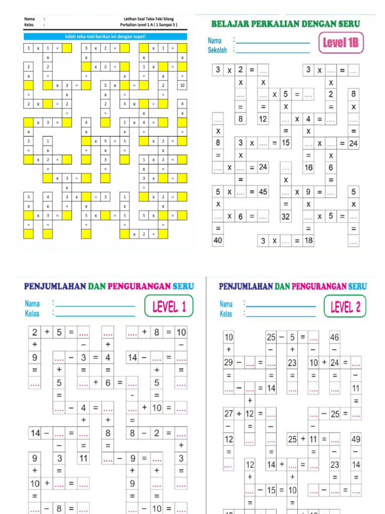Teka Teki Silang Matematika | PDF