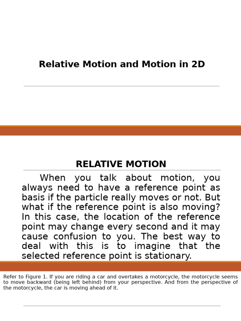 Relative Motion and Motion in 2D | PDF | Teaching Methods & Materials