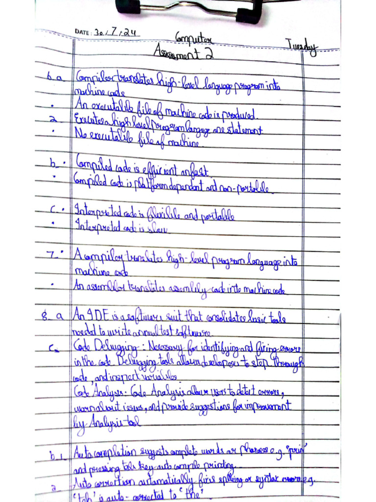 Shayam Azad 9-Green Computer Assessment 2 | PDF