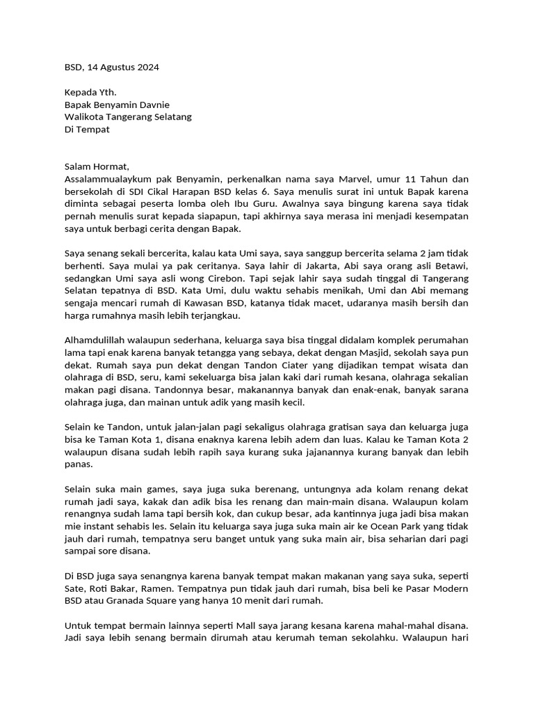 Lomba Menulis Surat Pdf