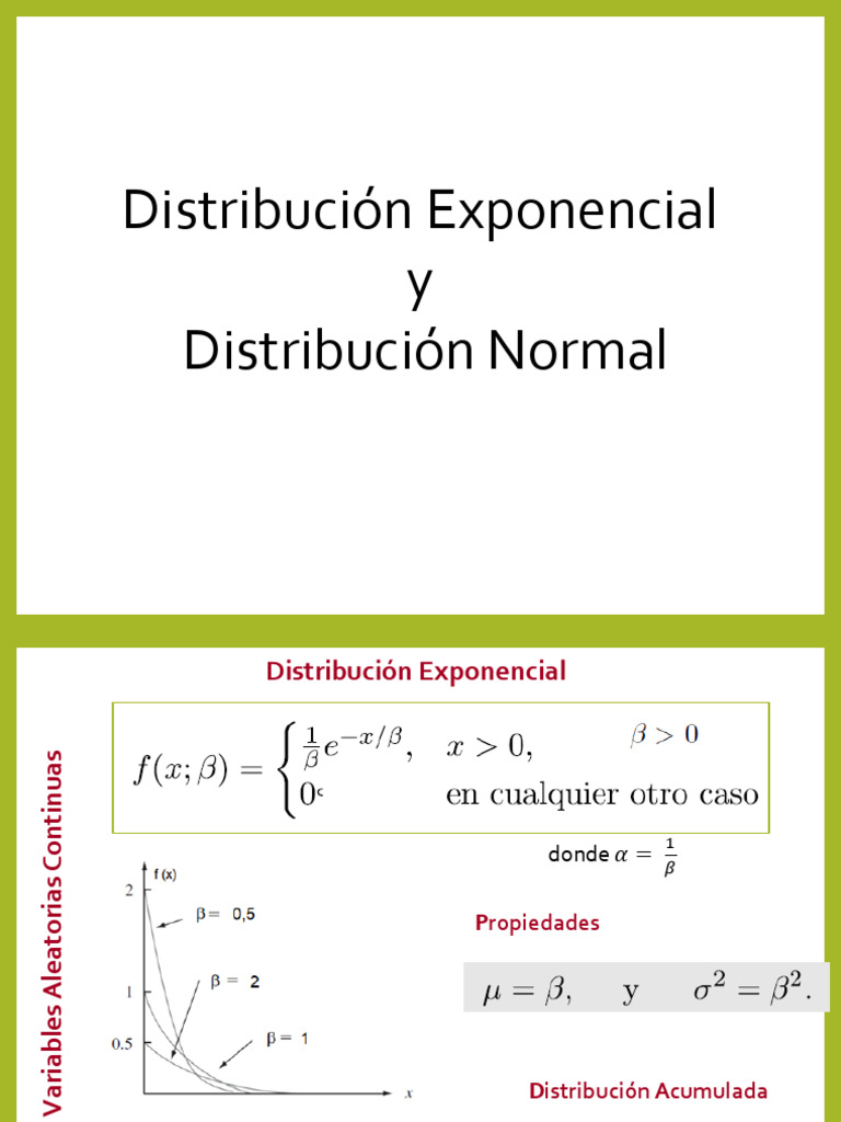 Distribuciones Exponencial y Normal | PDF