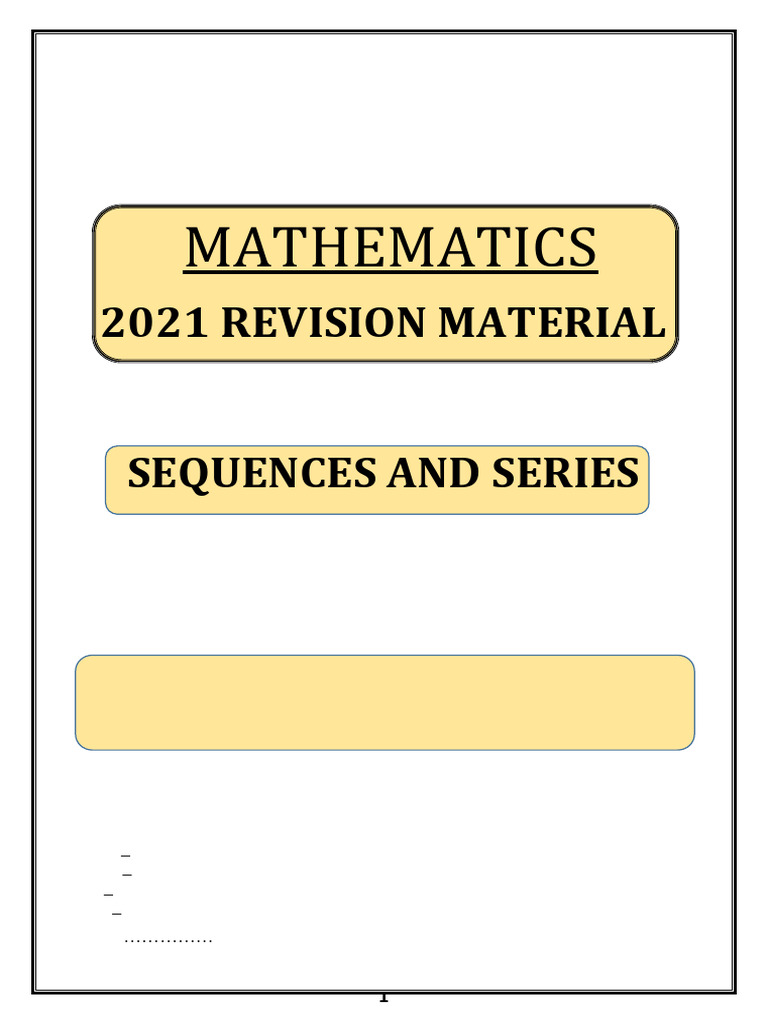 Sequences and Series Practice Questions 2 | PDF | Sequence | Discrete Mathematics