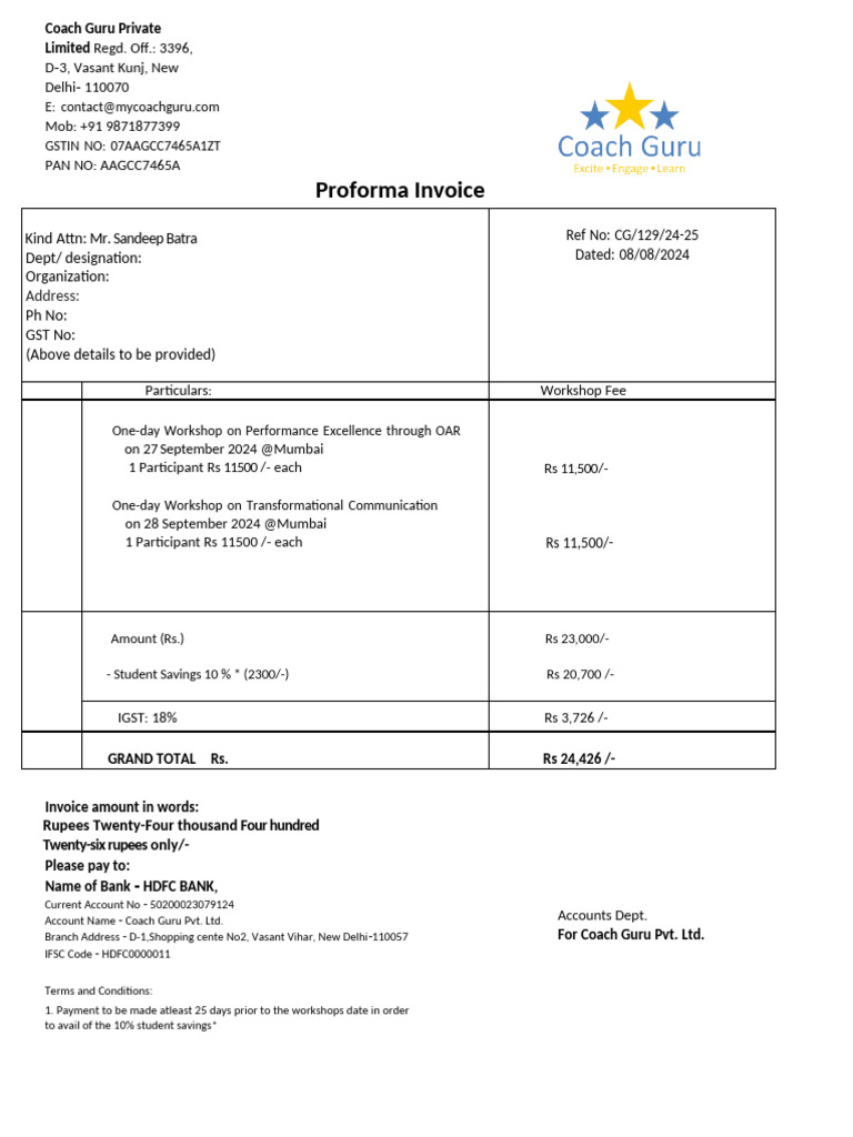 Format PP Proforma Invoice[2] | PDF