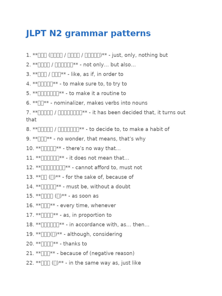 N2 Pointers | PDF | Language Mechanics | Linguistic Typology