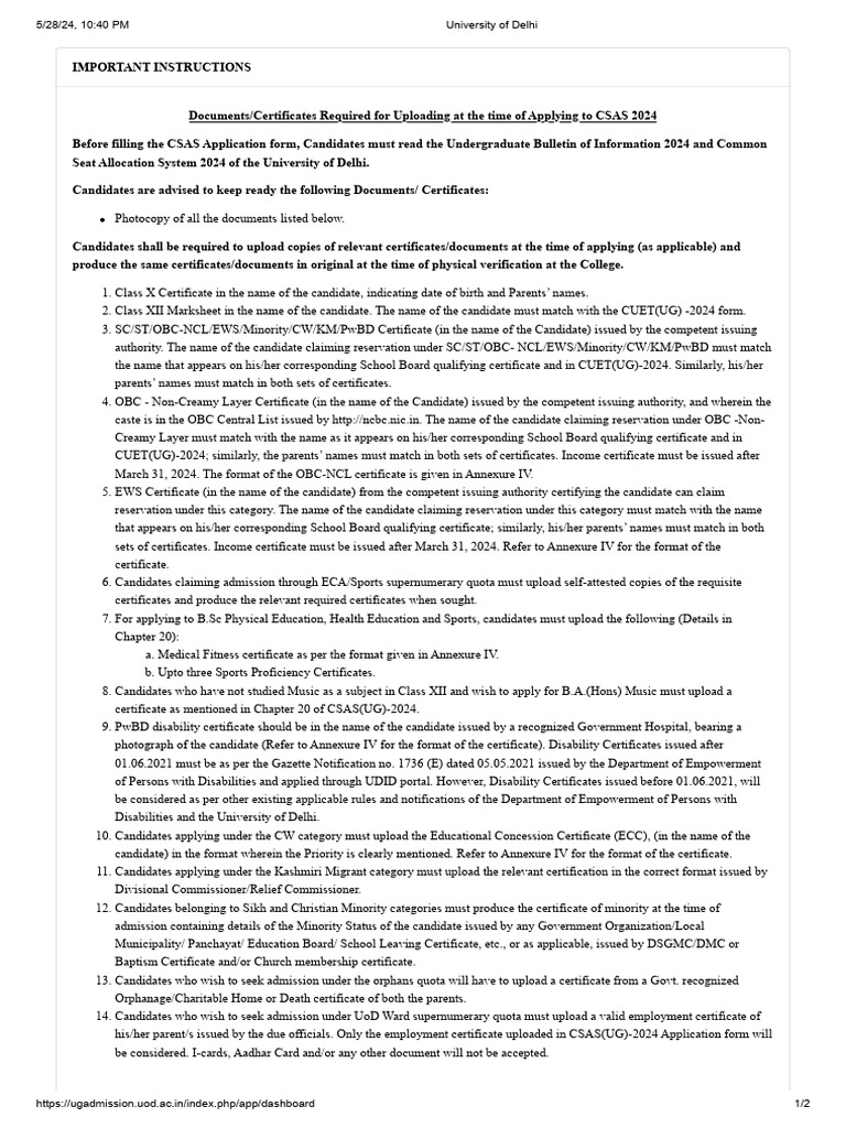 University of Delhi | PDF