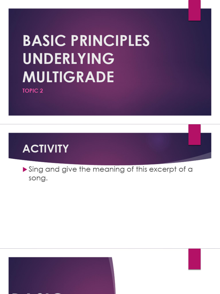 Eleced Basic Principles Underlying Multigrade | PDF | Curriculum | Teachers