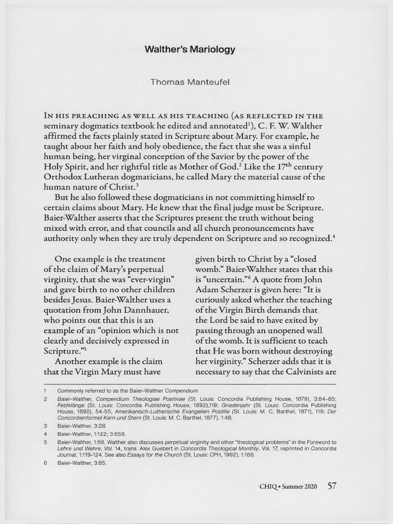Walthers Mariology | PDF