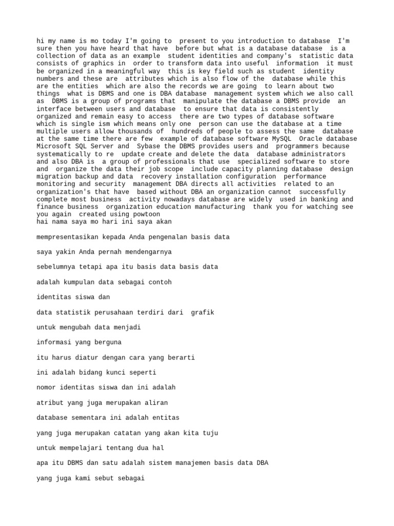 (English-Indonesian) Introduction To Database (DownSub - Com) | PDF ...