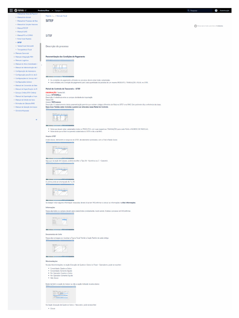 Sitef - Totvs | PDF