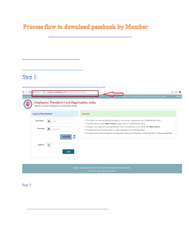 Process Flow To Download Passbook by Member | PDF