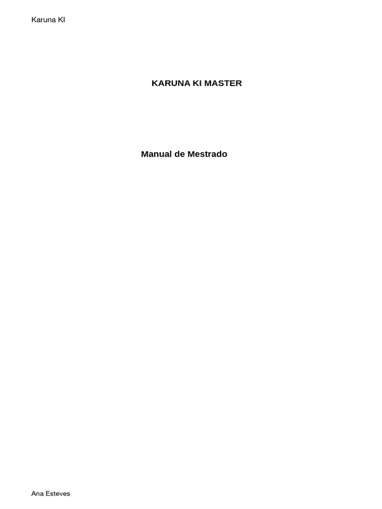 Apostila Karuna Ki Master | PDF