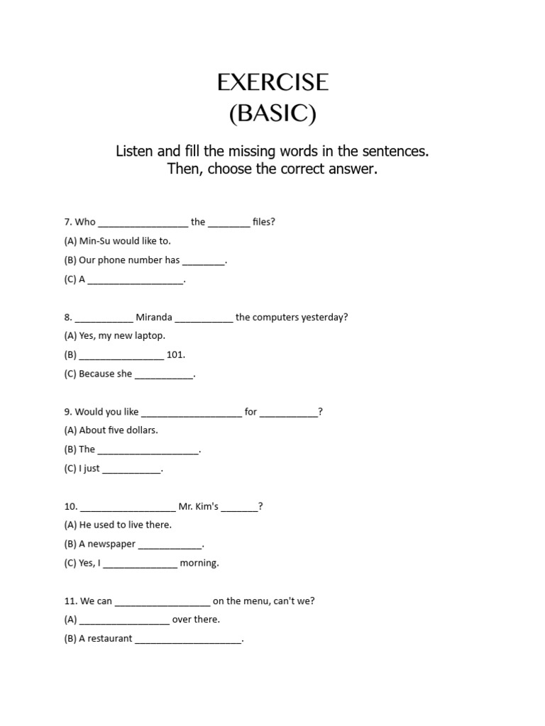 Part 2 Basic 1 | PDF