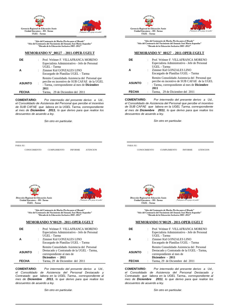 MODELO DE MEMORAMDUM | PDF