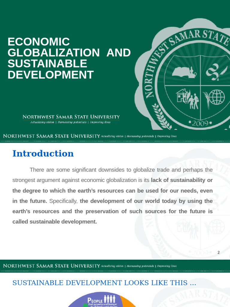 Economic Globalization and Sustainable Development | PDF