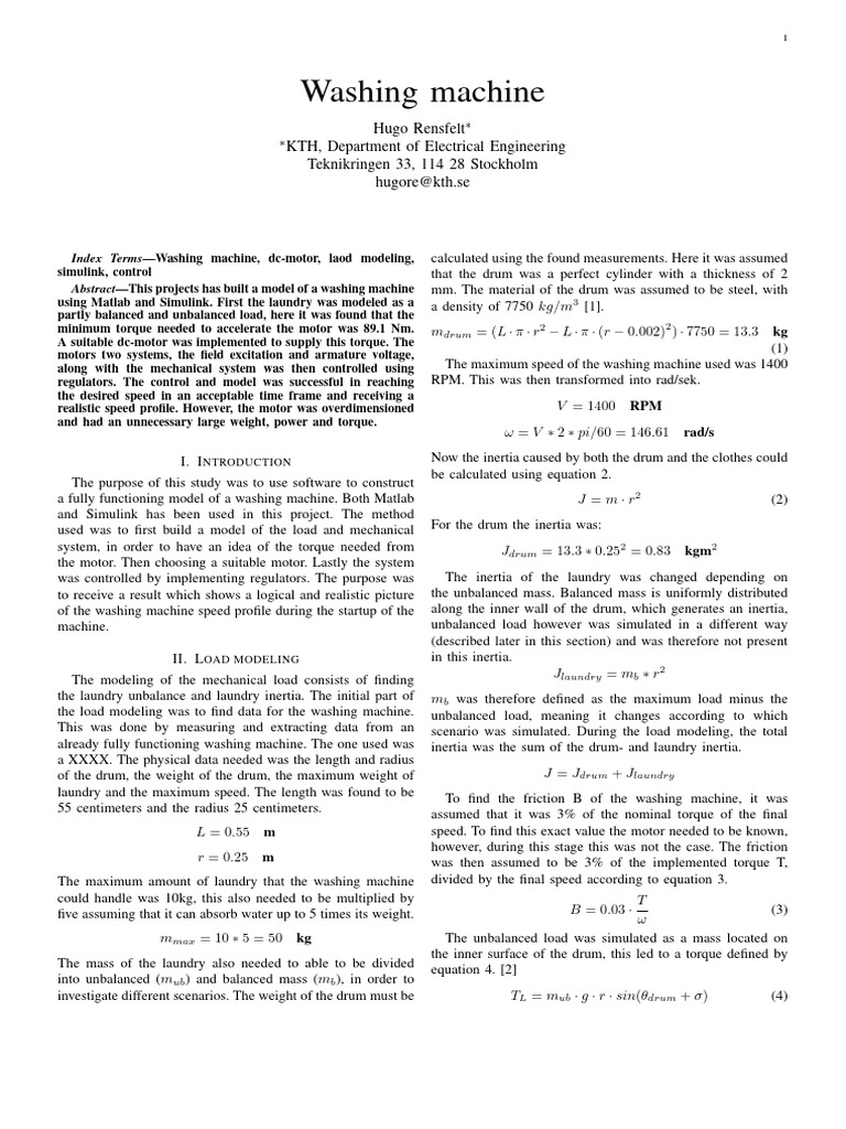 Washing Machine | PDF