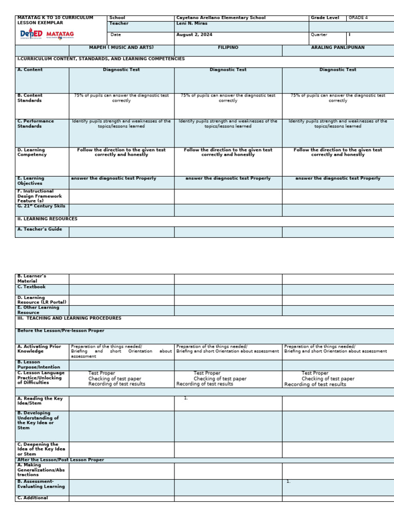 Grade 4 LE Week 1 DAY 4 | PDF