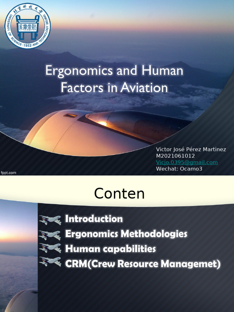Humans Factor and Ergonomic in Aviation. | PDF