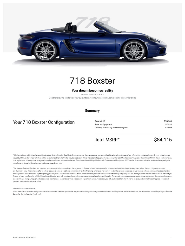718 Boxster | PDF
