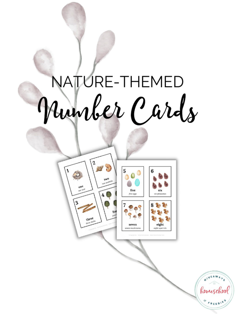 Nature Themed Number Cards | PDF