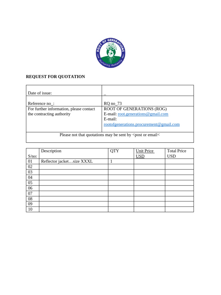 RQ For Reflector Jacket | PDF