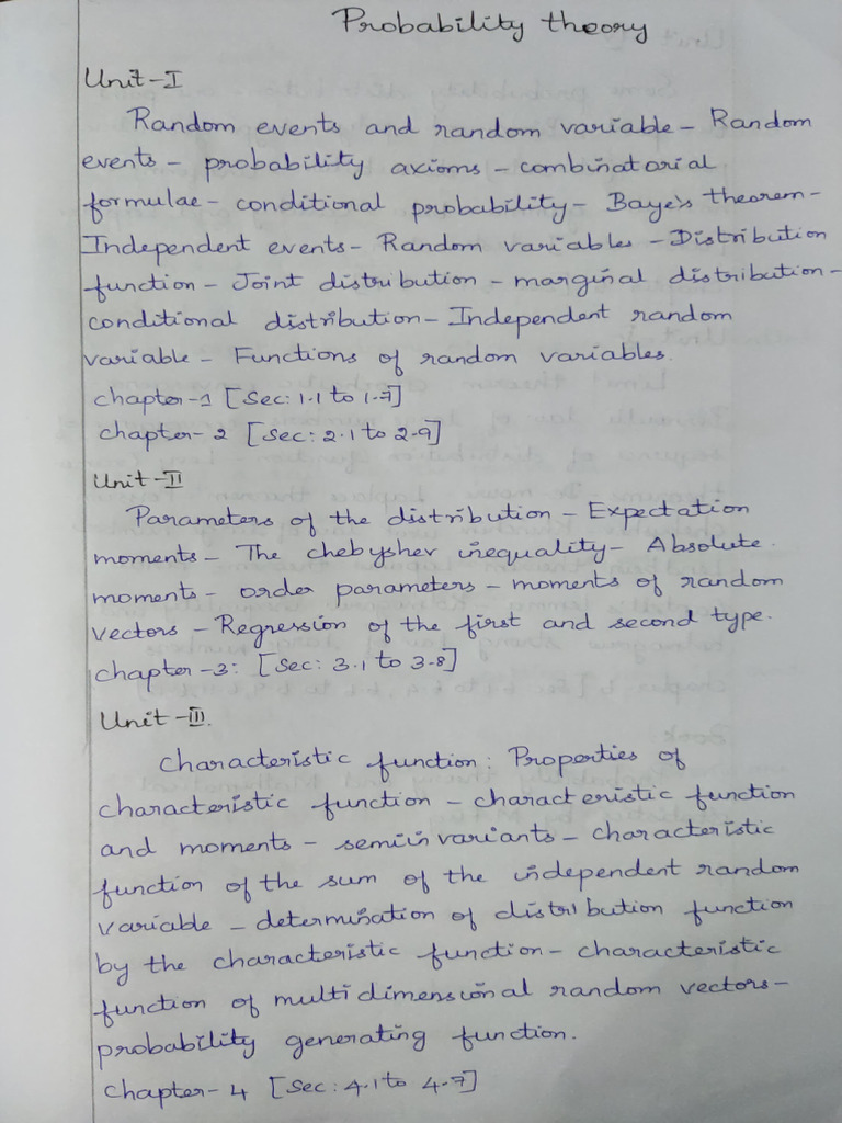 Probability Unit 1 Pdf