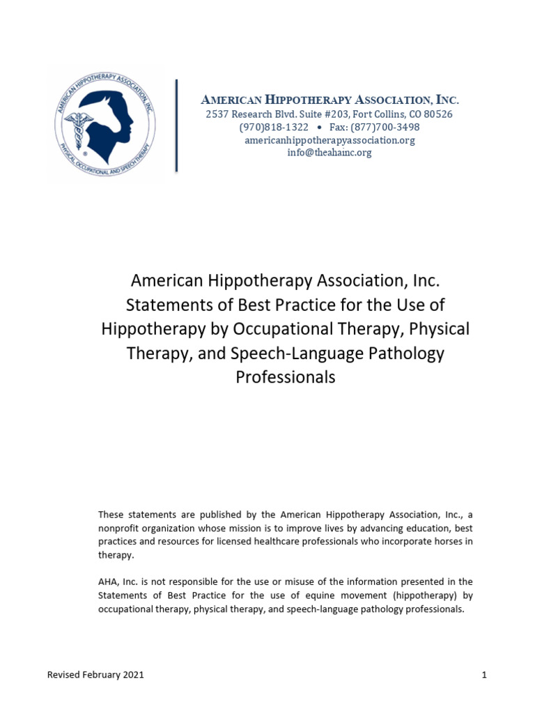 AHA Statements of Best Practice February 2021 | PDF