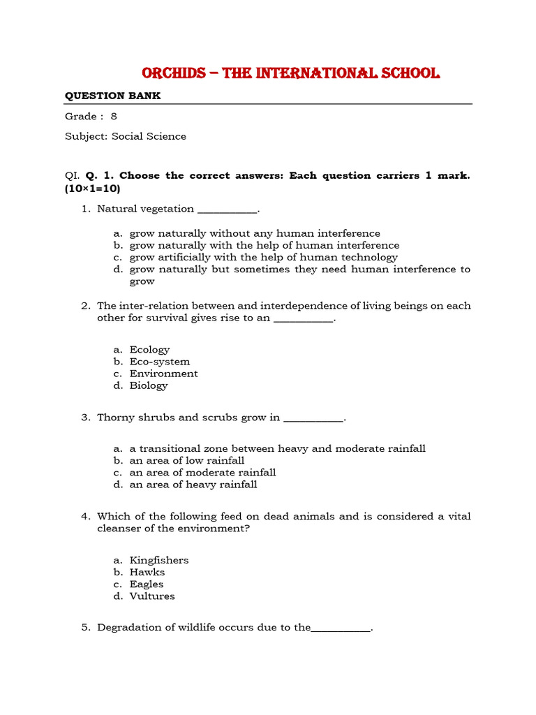 Grade 8 SA1 SST | PDF