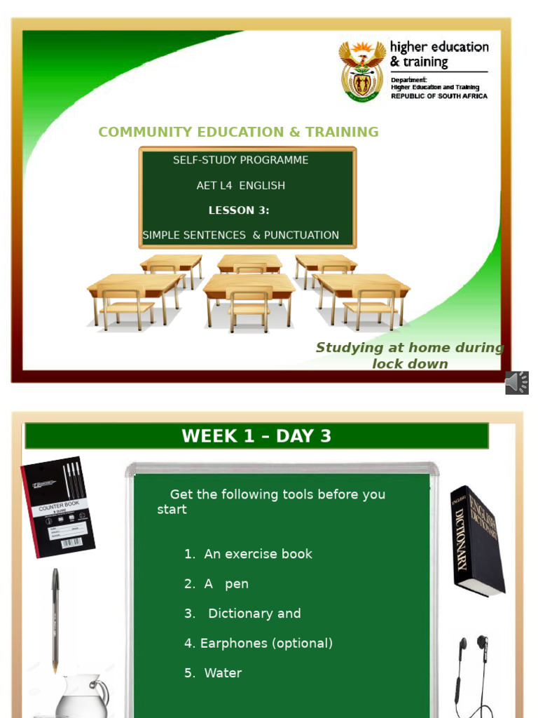 Simple Sentences and Punctuation | PDF