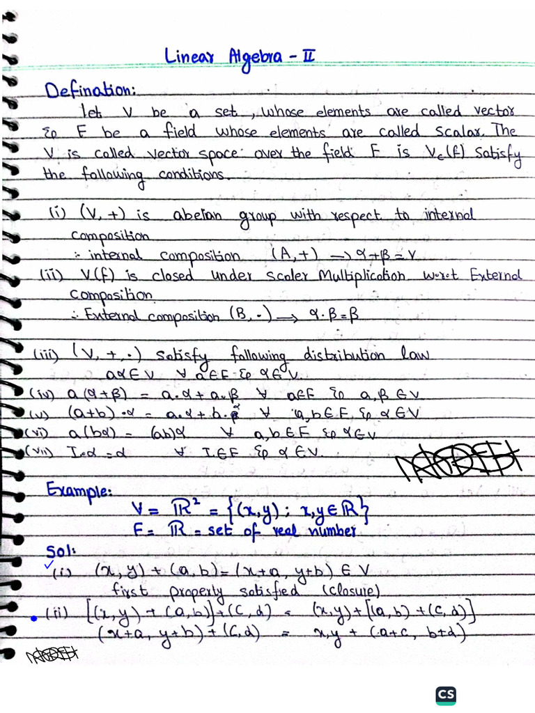 Linear Algebra II | PDF