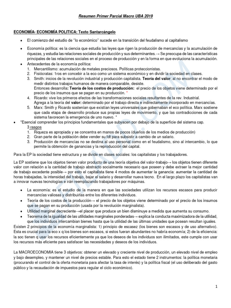 Resumen Final Macroeconomia y Politica Eco | PDF