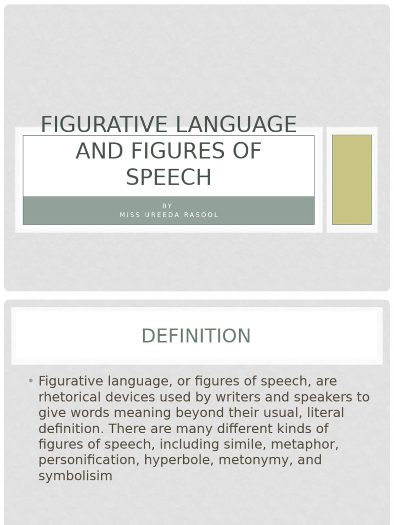 Figurative Language and Figures of Speech | PDF