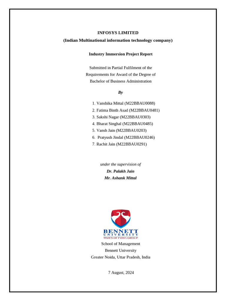 Industry Immersion Project Report | PDF