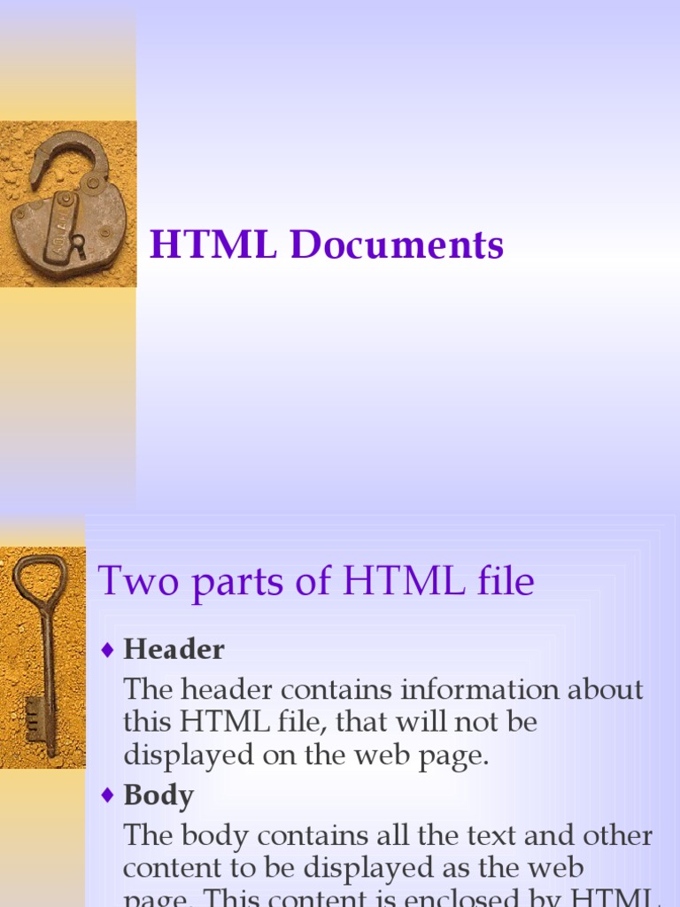 Webdev Lesson3 | PDF | Html | Html Element