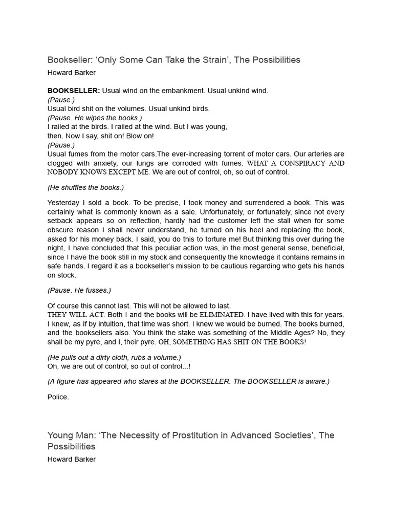 Personal Monologue Material | PDF