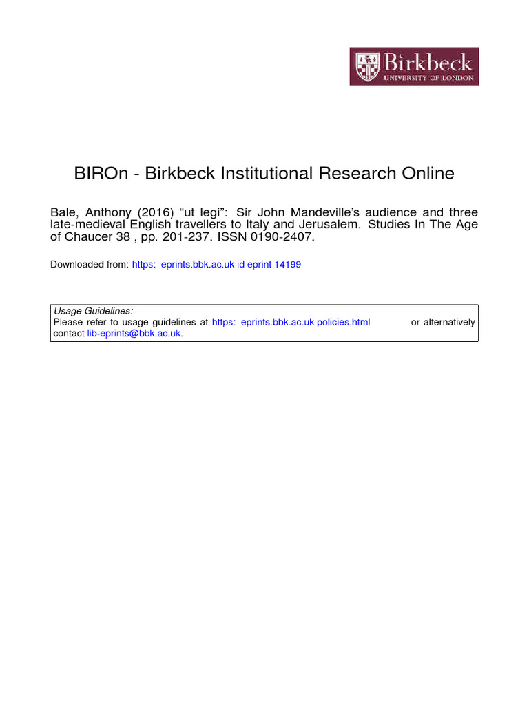 Biron - Birkbeck Institutional Research Online | PDF