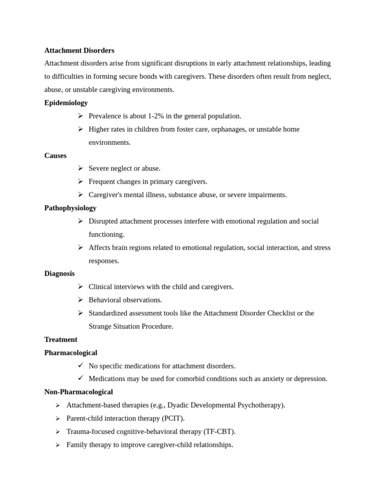 Attachment Disorders | PDF
