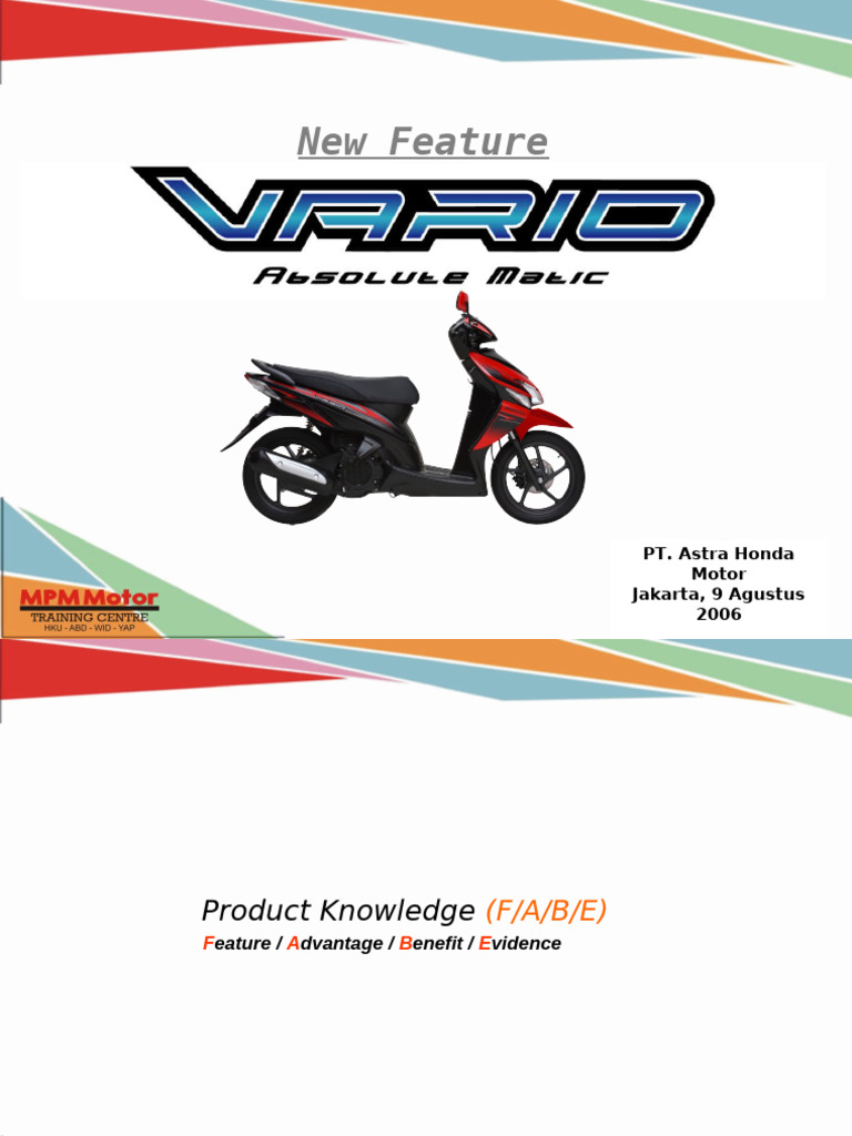 Honda - New Feature Vario | PDF | Engines | Vehicle Technology