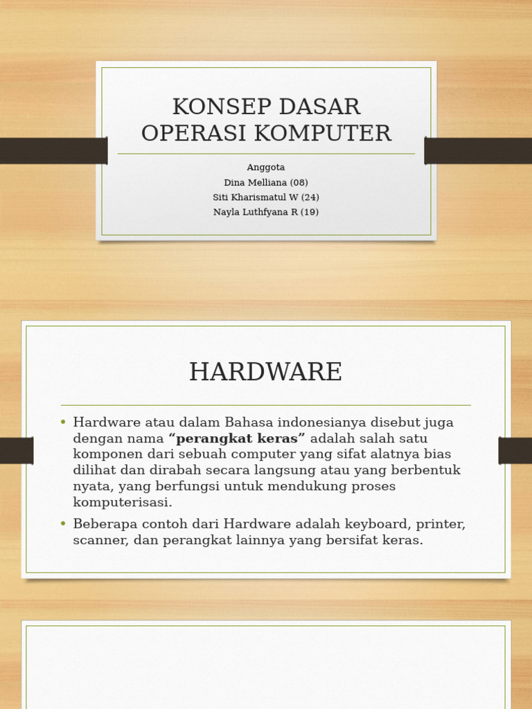 Konsep Dasar Operasi Komputer | PDF