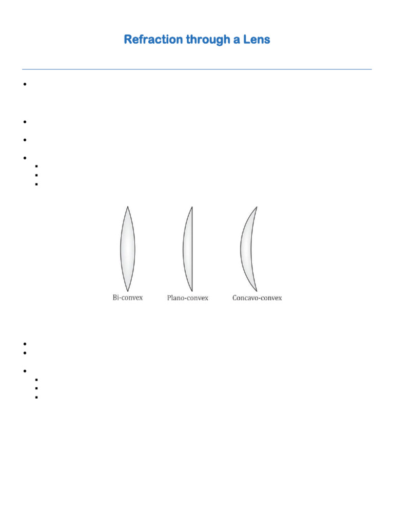 Refraction Through A Lens - PDF (Homeoflearning) | PDF | Optics ...