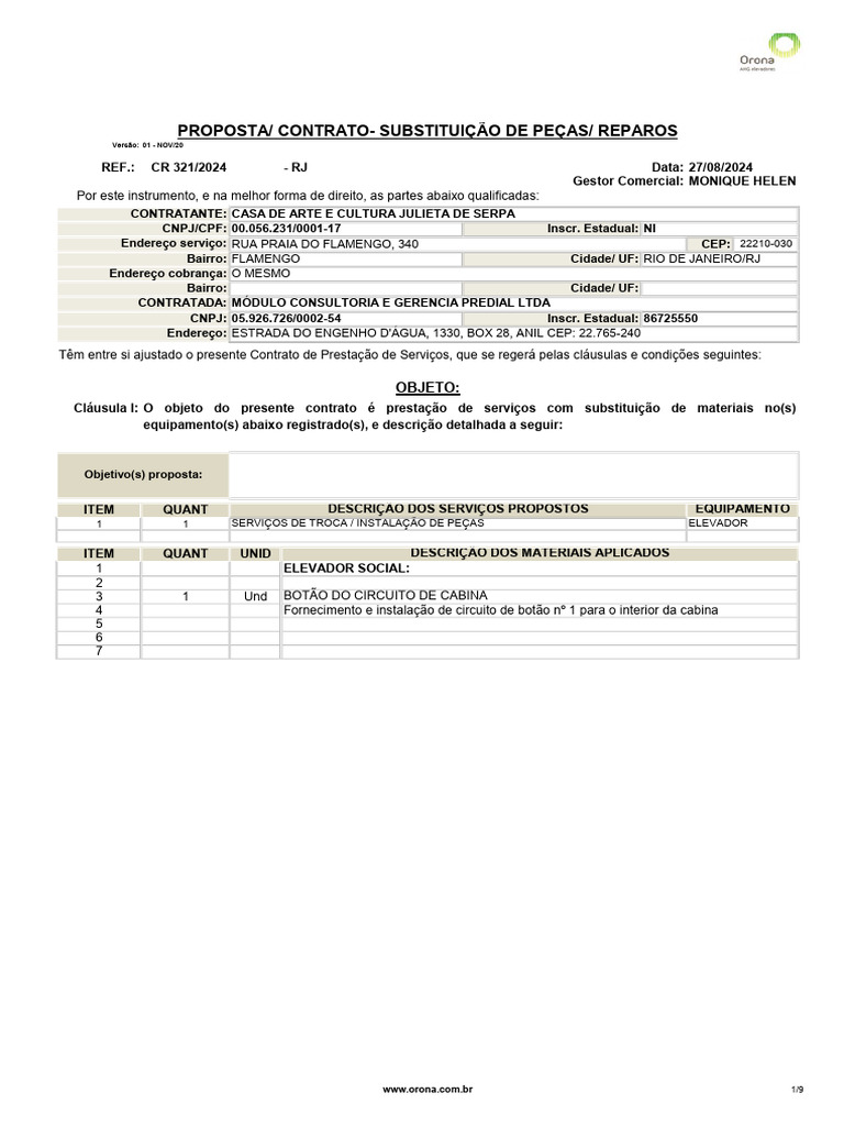 CR 321.2024 - Blason Empreendimentos (Casa Julieta de Serpa) | PDF