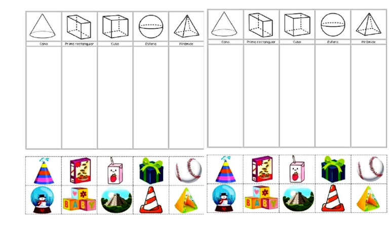 Ficha Figuras 3d Recortable | PDF