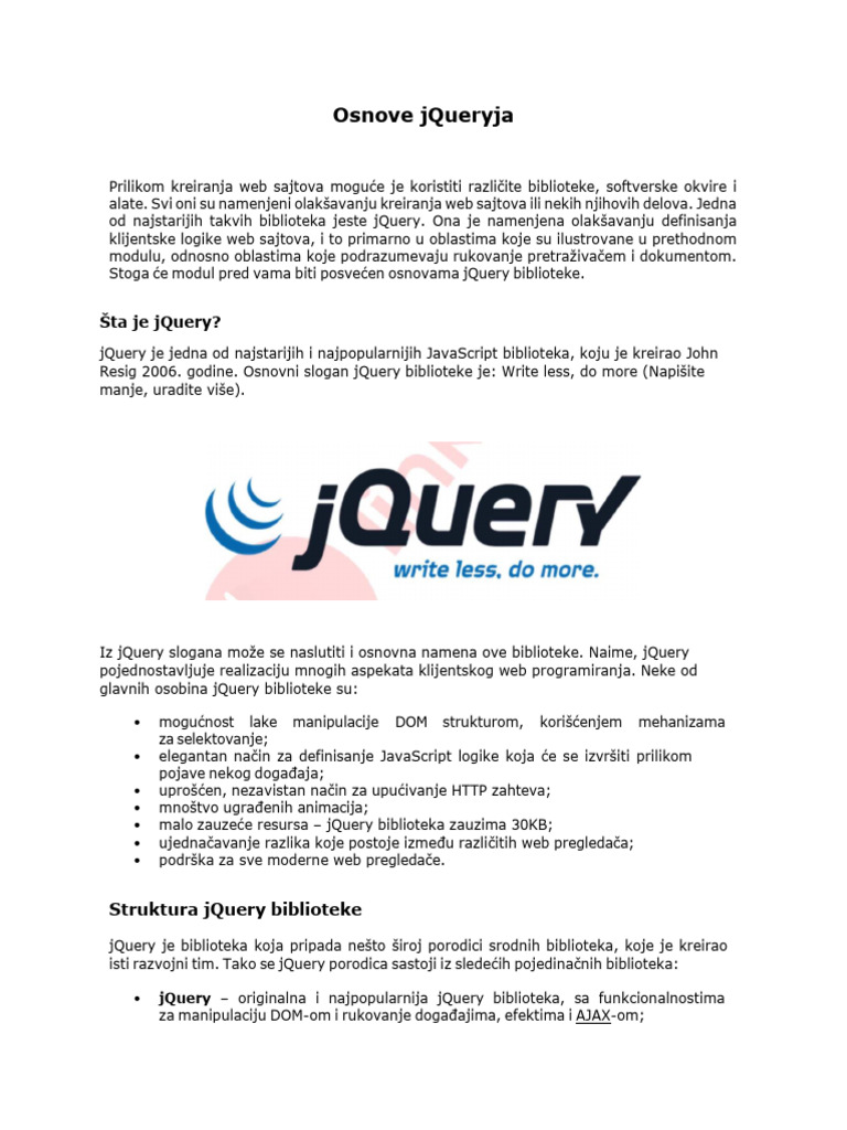 13 Osnove Jquery | PDF