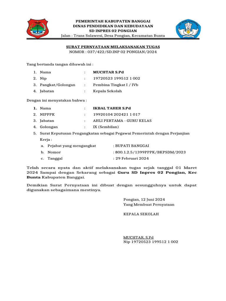 SPMT Sekolah PPPK 2024 | PDF