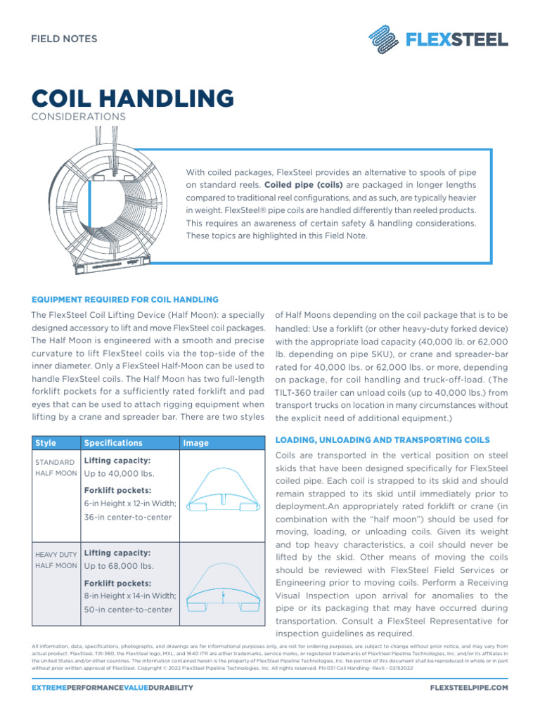 FN 031 Coil Handling Field Note R005 | PDF