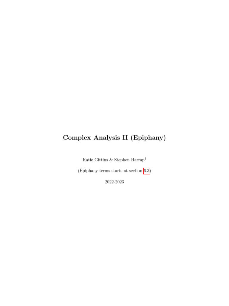 Complex Analysis | PDF Complex Analysis | PDF